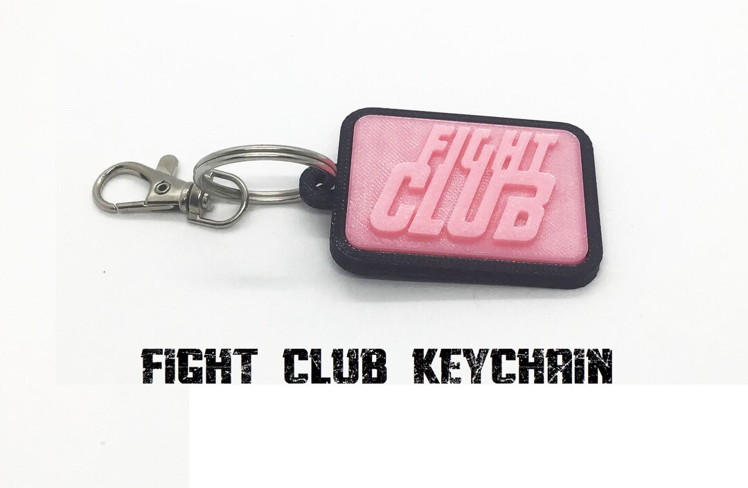 3D Printed Fight Club Keychain - Etsy