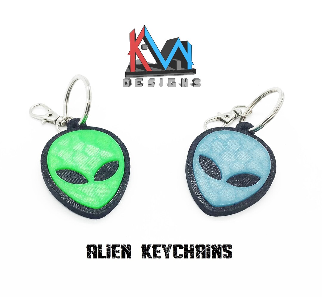 3D Printed - Alien Keychain - Etsy