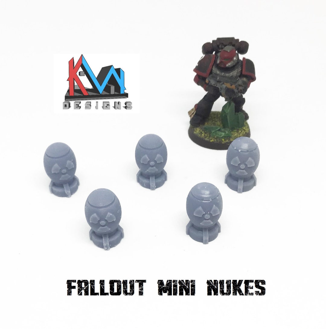 3D Printed - Fallout Mini Nukes (set of 5) - Etsy