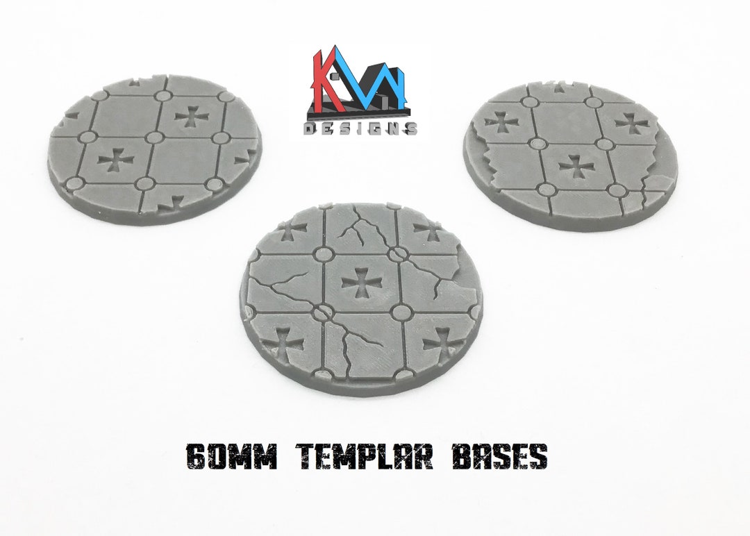 3D Printed - 60mm Templar Bases - Set of 3 - Etsy