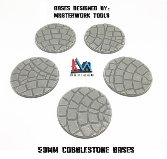 3D Printed 50mm Scenic Cobblestone Bases Set of 5 | Etsy