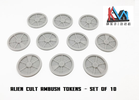 3D Printed Alien Cult Ambush Tokens / Markers Sets of 5 & | Etsy