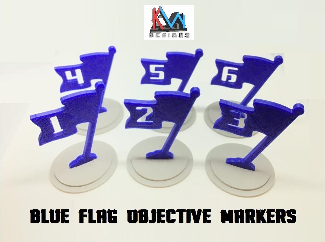 3D Printed - Flag Objective Markers (red, White, & Blue) - Etsy