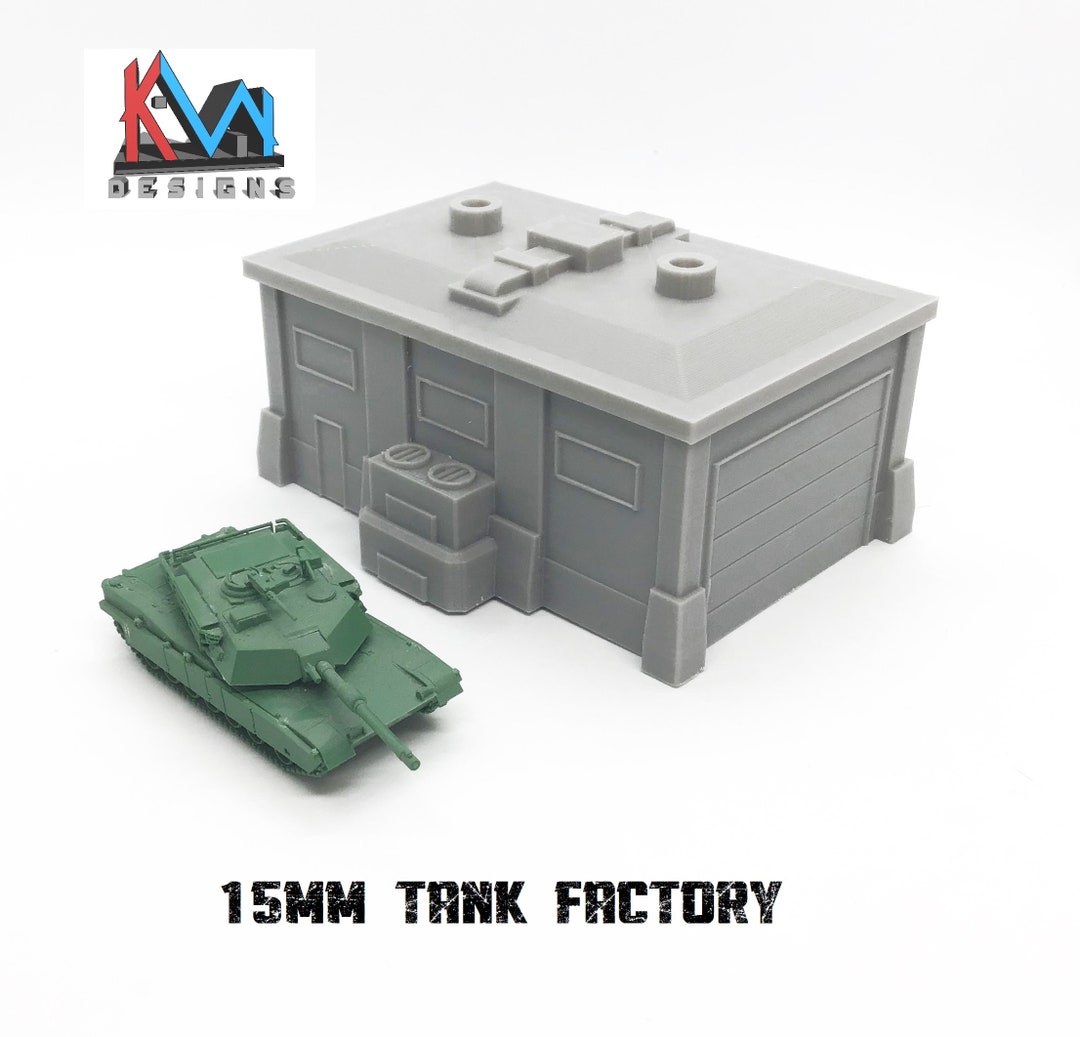 3D Printed – 15mm (1:100) Scale Military Tank Factory - Etsy