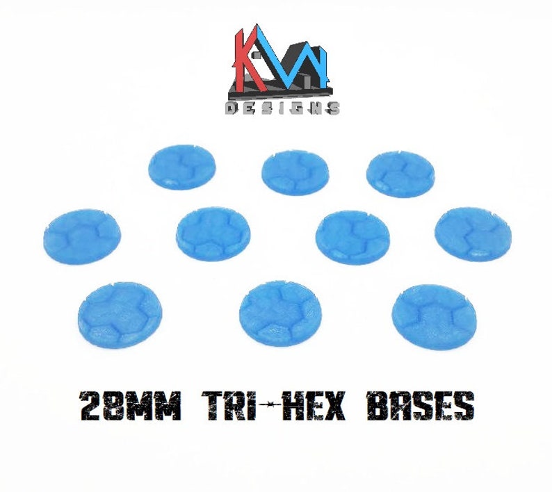 3D Printed 28mm Tri-hex Bases Set of 10 - Etsy