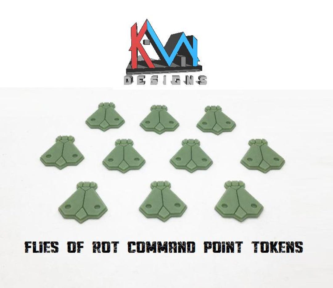 3D Printed 40k Chaos Flies of Rot Command Point Tokens set of 10 - Etsy