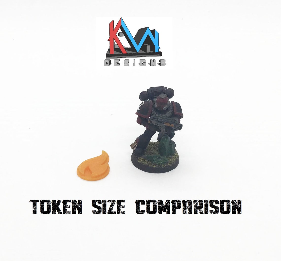 3D Printed - Fire Tokens / Markers - Etsy