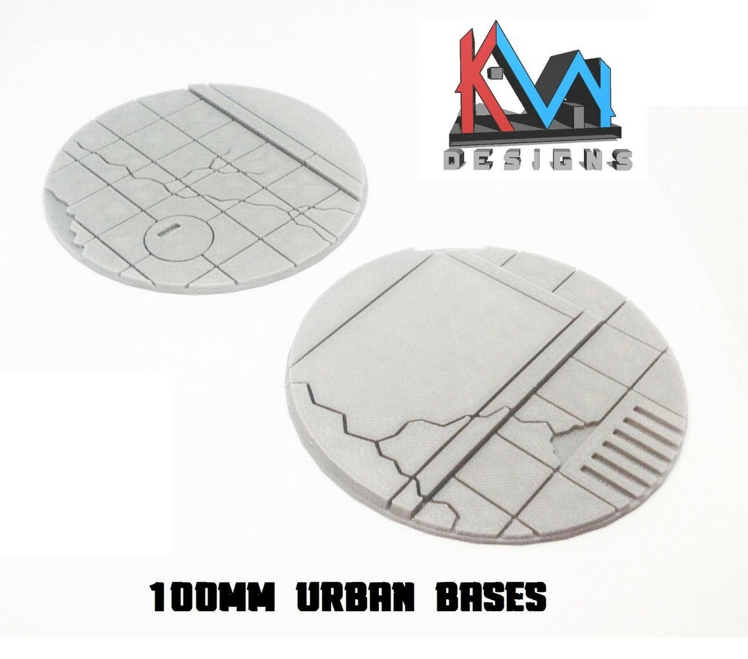 3D Printed - 100mm Scenic Urban City Street Bases - 2 Styles - Etsy