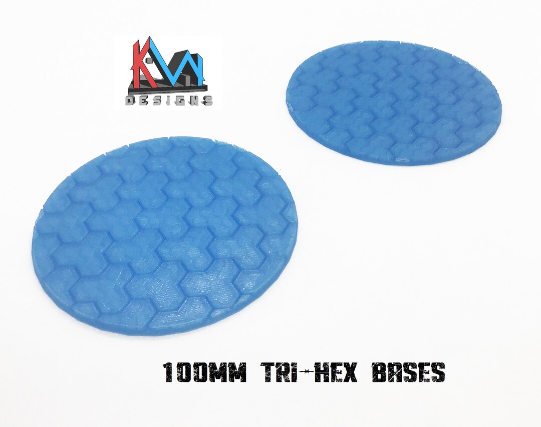 3D Printed - 100mm Tri-hex Bases - 2 Different Styles - Etsy
