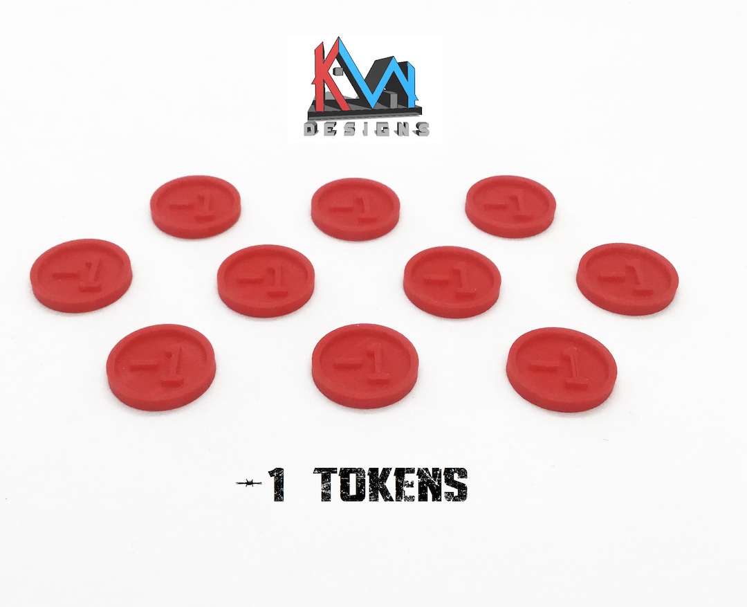 3D Printed - -1 Tokens / Markers - Etsy