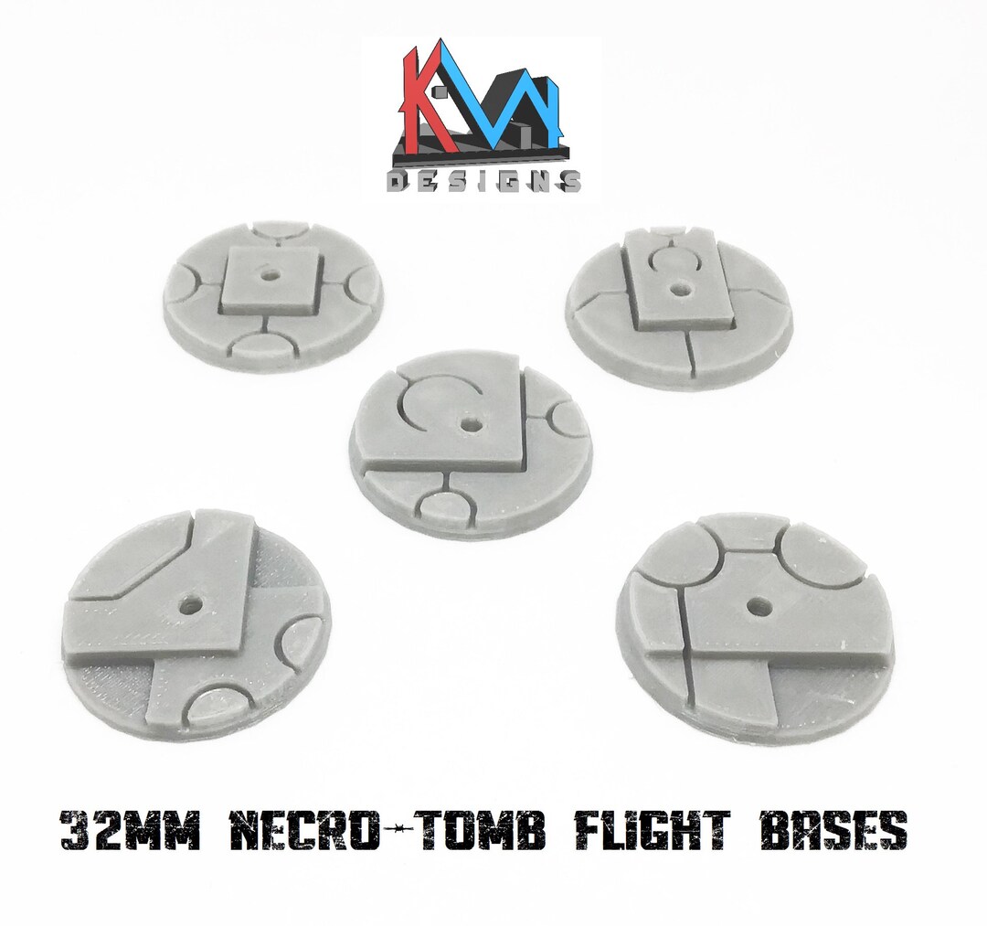 3D Printed 32mm Scenic Necro-tomb Flight Bases Set of 5 - Etsy