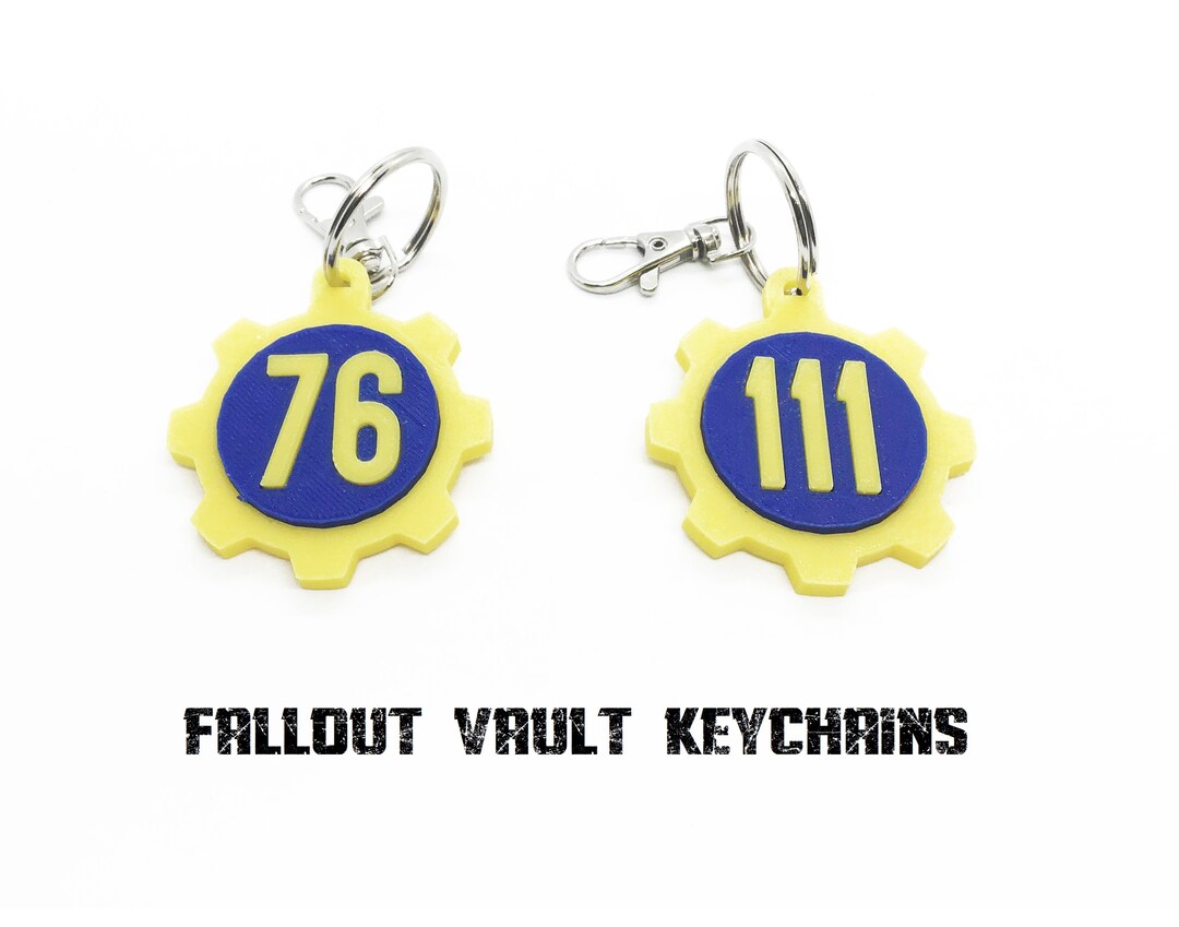 3D Printed - Fallout Vault Keychains - Etsy