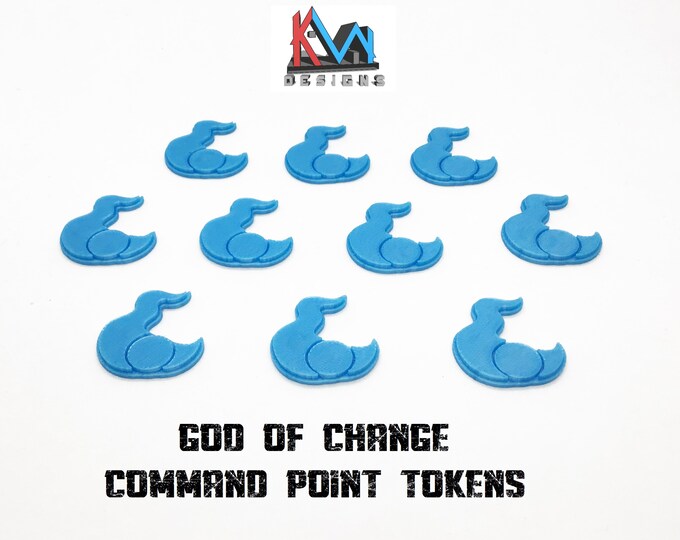 3D Printed - 40k Chaos God of Change Command Point Tokens (set of 10 ...