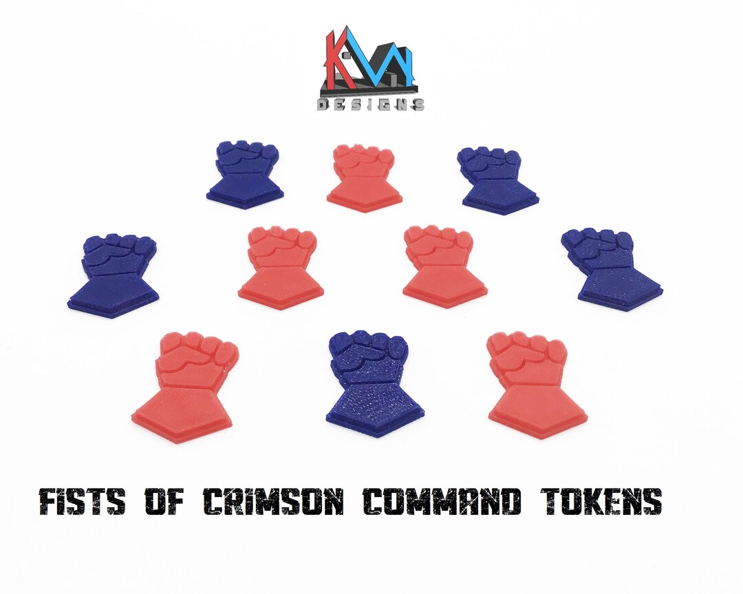 3D Printed - 40k Fists of Crimson Command Point Tokens (set of 10) - Etsy