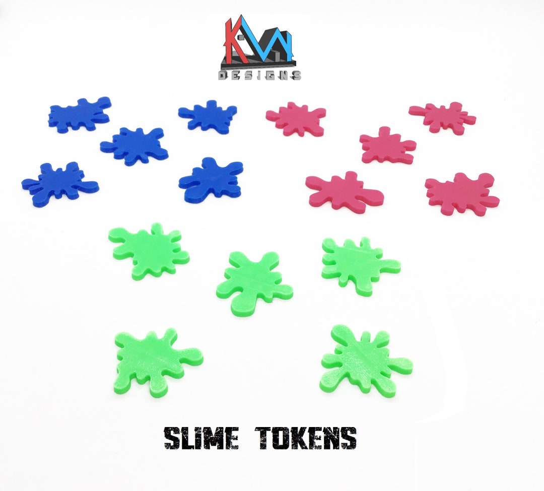 3D Printed - Slime Tokens (green, Blue, Pink) - Etsy