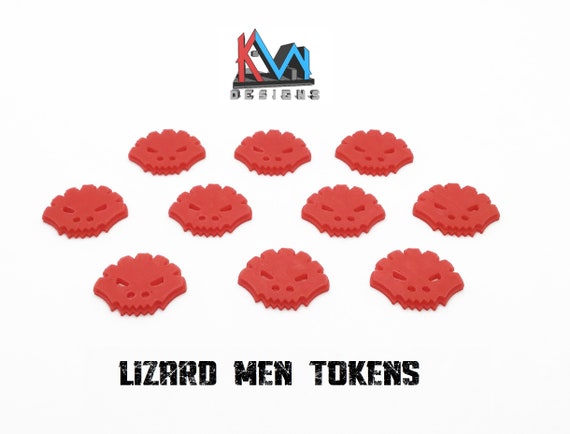 3D Printed Fantasy Lizard Men Command Point Tokens set of - Etsy