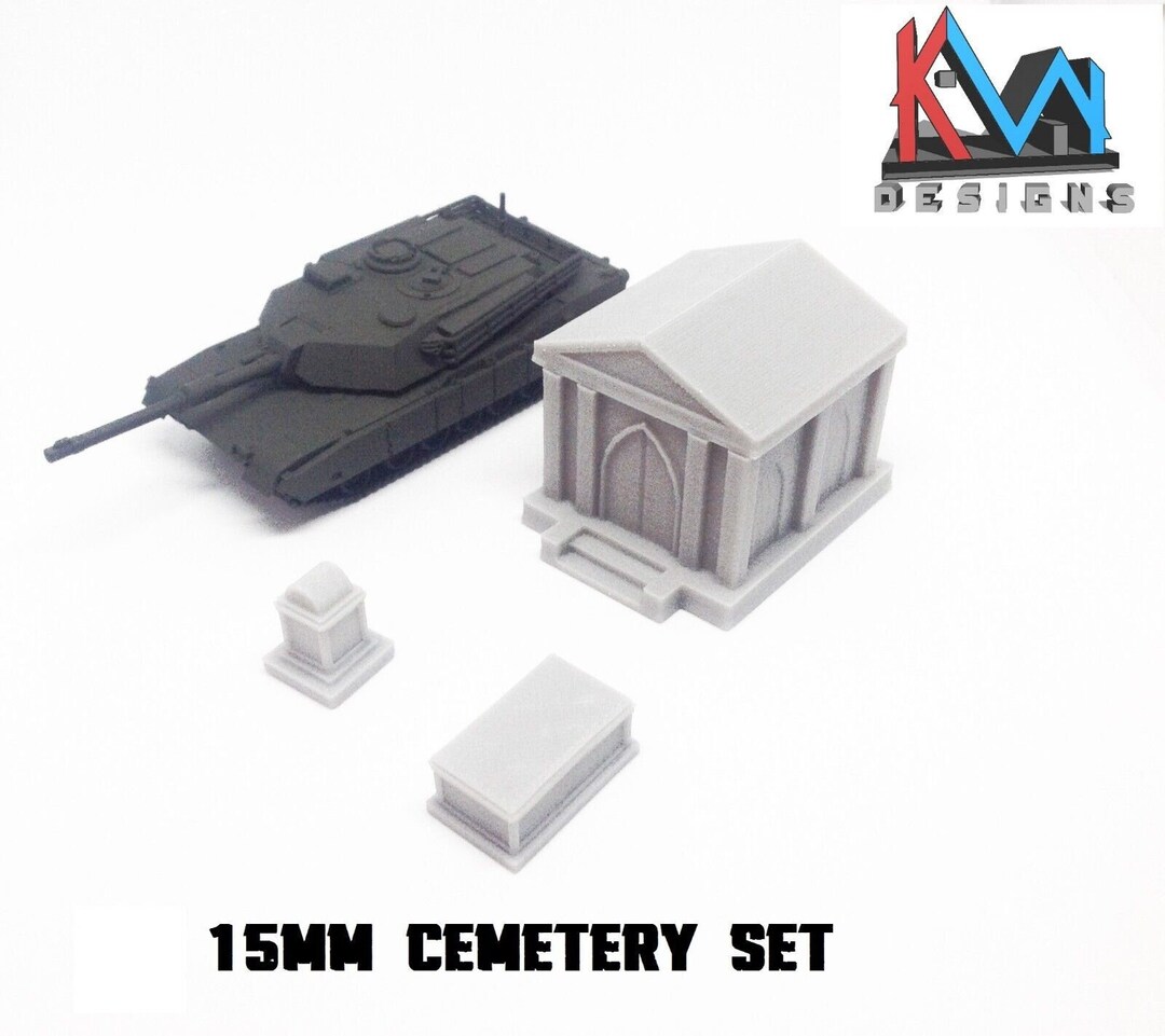 3D Printed 15mm 1:100 Scale Cemetery Graveyard Set - Etsy Canada