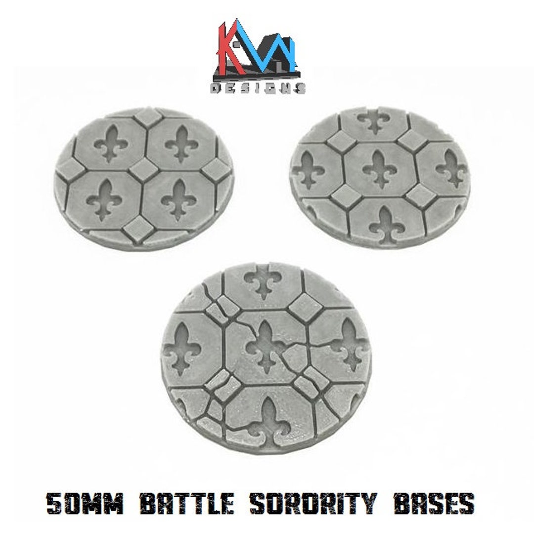 3D Printed - 50mm Scenic Battle Sorority Bases - Set of (3) - Etsy