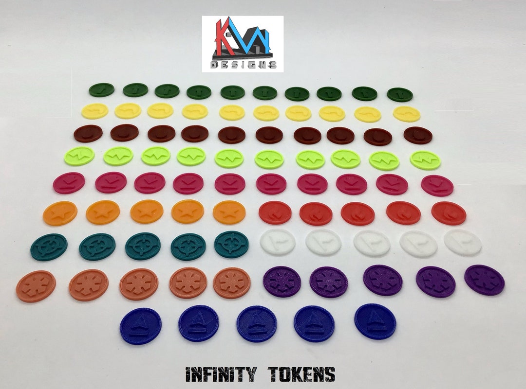 3D Printed - N4 Infinity Token Set - (85 Tokens) - Etsy