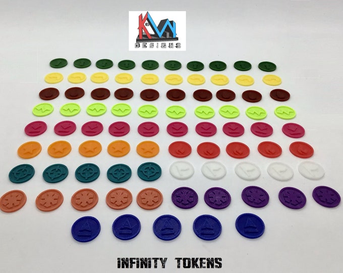 3D Printed - N4 Infinity Token Set - (85 Tokens) - Etsy