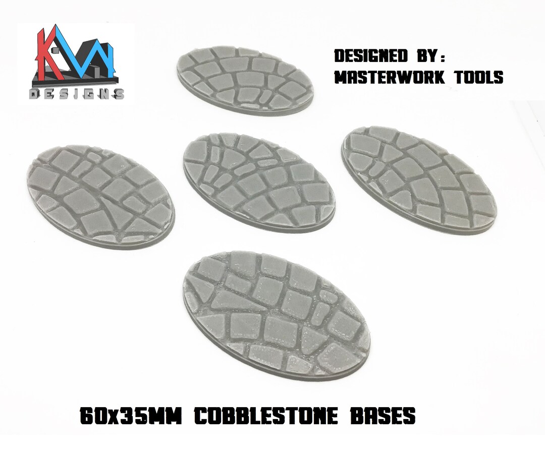 3D Printed - 60x35mm Scenic Cobblestone Bases - Set of (5) - Etsy