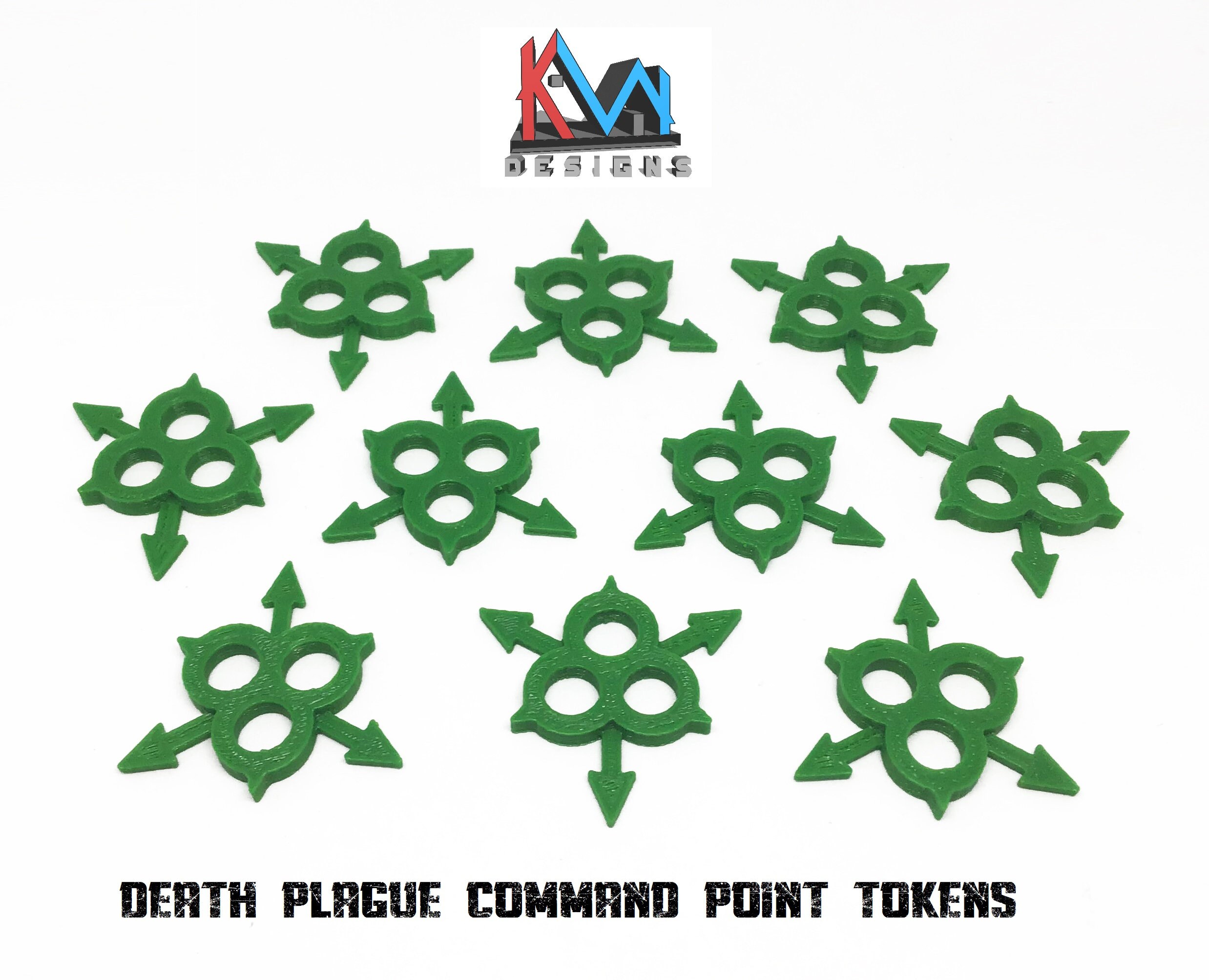 3D Printed 40k Death Plague Command Point Tokens Set of 10 | Etsy