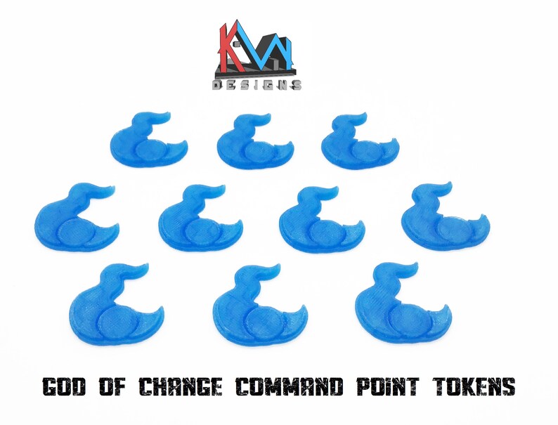 3D Printed 40k Chaos God of Change Command Point Tokens set - Etsy