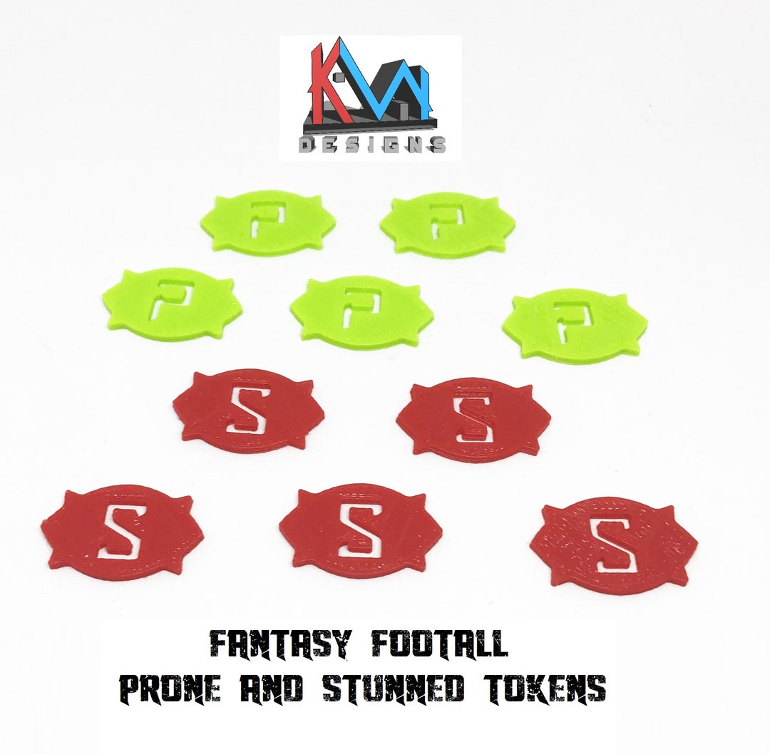 3D Printed - Fantasy Football Prone & Stun Tokens / Markers (blood Bowl ...
