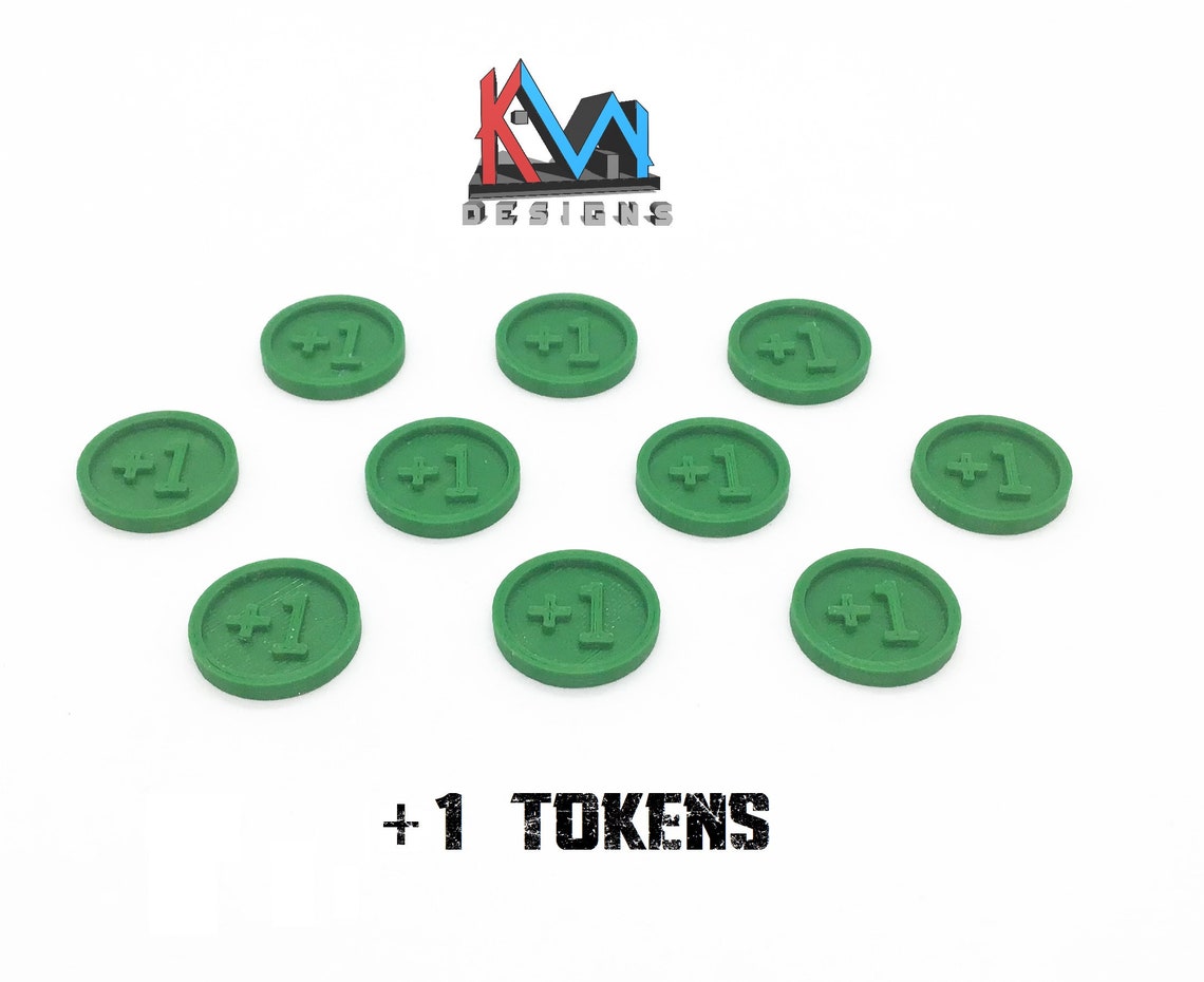 3D Printed - +1 Tokens / Markers (set of 10) - Etsy