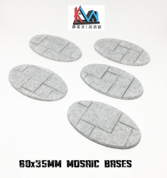 3D Printed 60x35mm Mosaic Stone Tile Bases Set of 5 - Etsy
