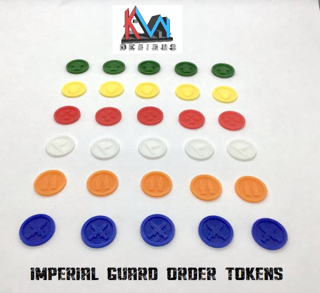 3D Printed Imperial Guard Order Tokens 30 Tokens Warhammer 40k - Etsy