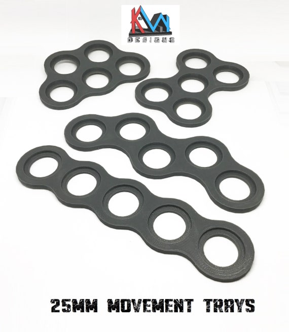 3D Printed 25mm Base Movement Trays 5 Slot Trays | Etsy
