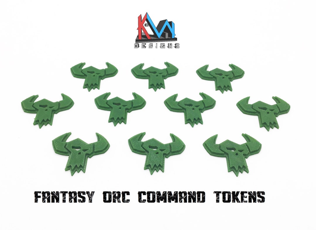 3D Printed Fantasy Orc Command Point Tokens set of 10 - Etsy