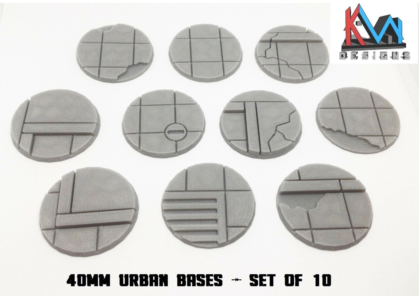 3D Printed 40mm Scenic Urban City Street Bases Set of 10 | Etsy
