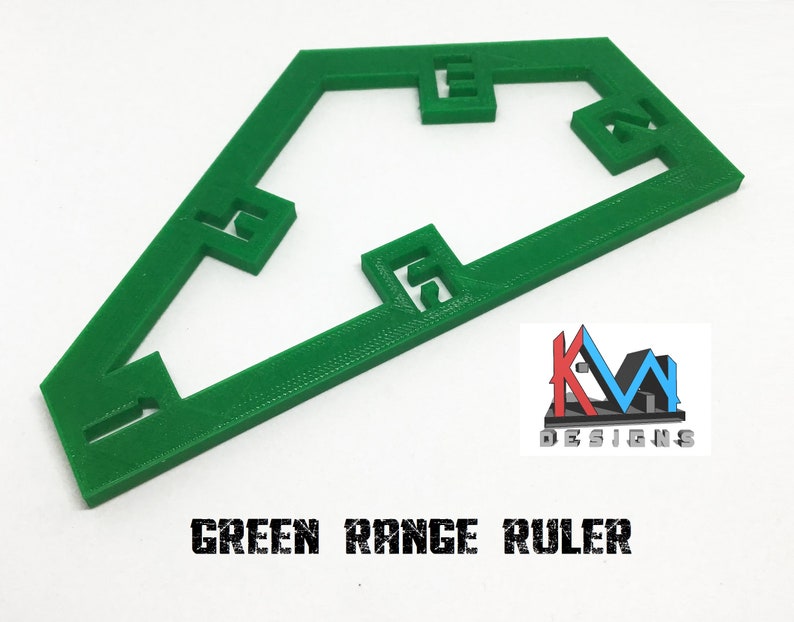 3D Printed Range Ruler Tactical Template warhammer 40k - Etsy
