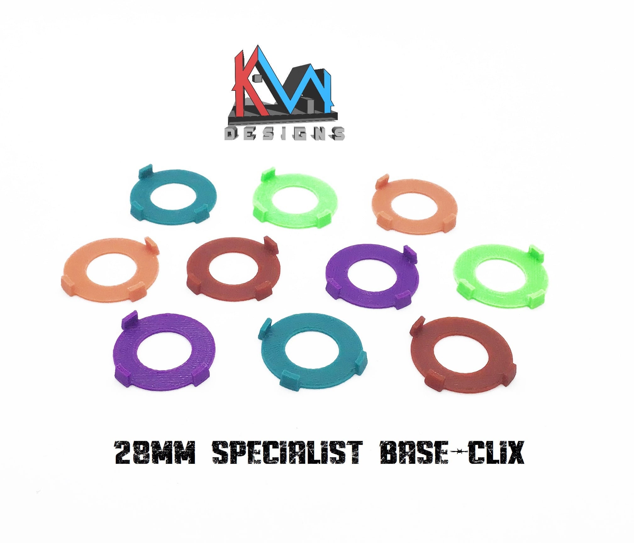 3D Printed - 28mm Base-clix - Squad Markers for Bases - Etsy