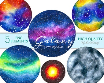 Watercolor galaxy | Etsy