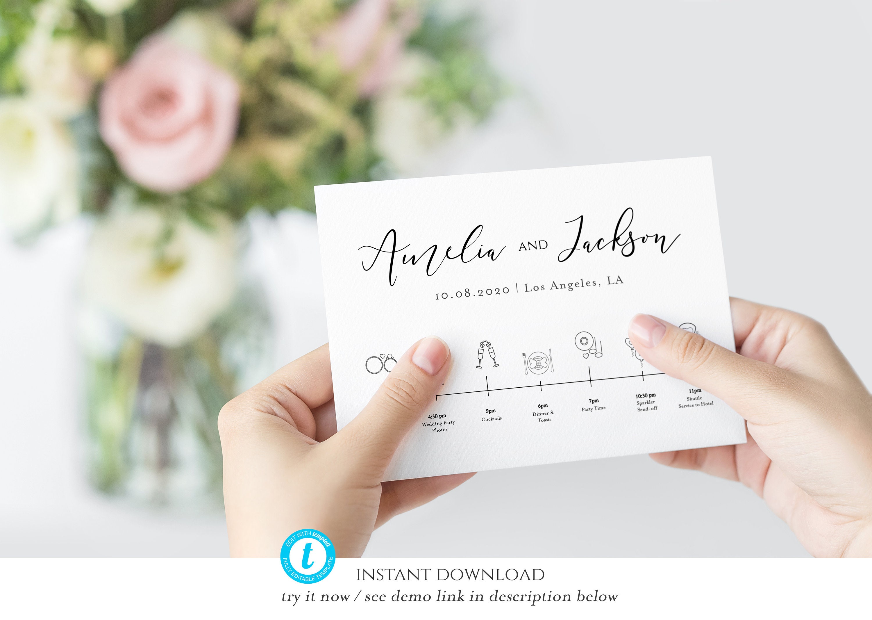 Simple Wedding Timeline Template Infographic Wedding Program Etsy simple-wedding-timeline-template-infographic-wedding-program-etsy