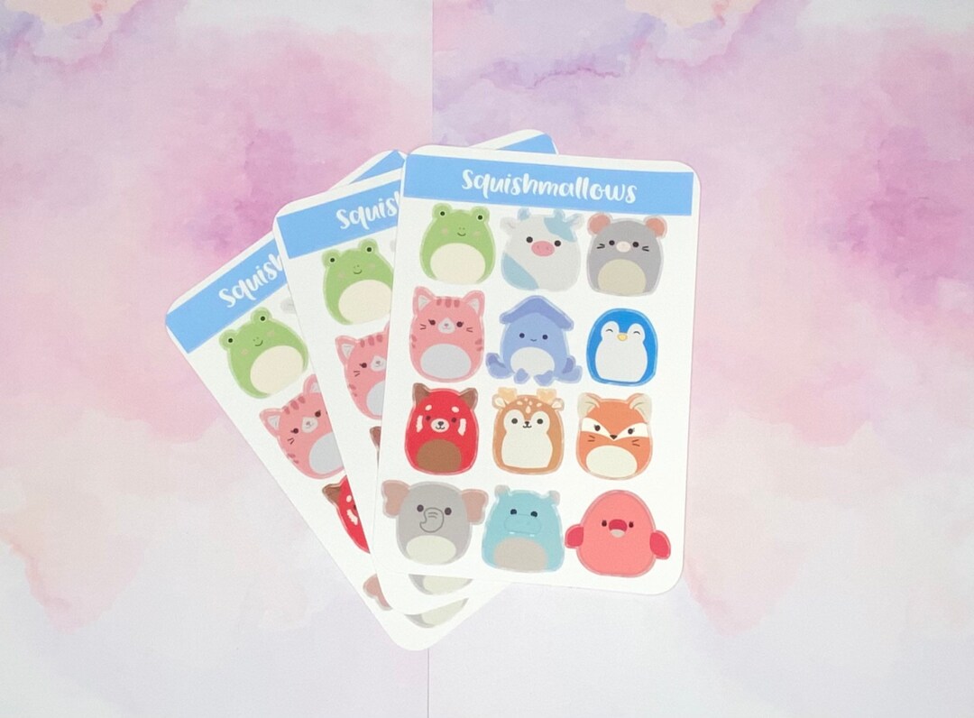 Squishmallow Sticker Sheet - Etsy