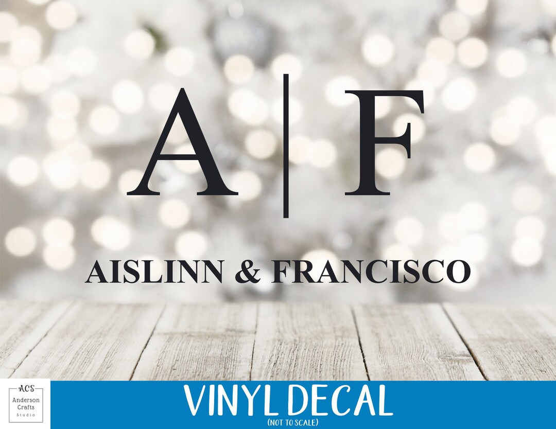 Custom Wedding Name Vinyl Decal: Acrylic Card Box Decor - Etsy
