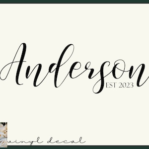 Family Last Name Vinyl Decal | Farmhouse Style Home Decal - Etsy
