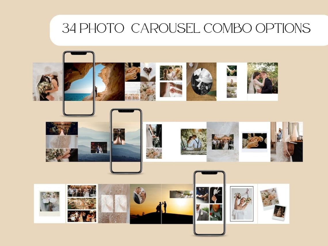 Instagram Carousel Photographer Templates for Canva IG Post Carousel ...
