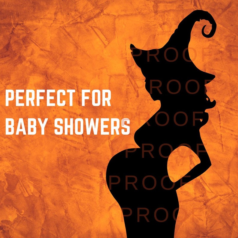 Pregnant Witch Halloween Baby Shower Spooky Baby Shower Baby - Etsy