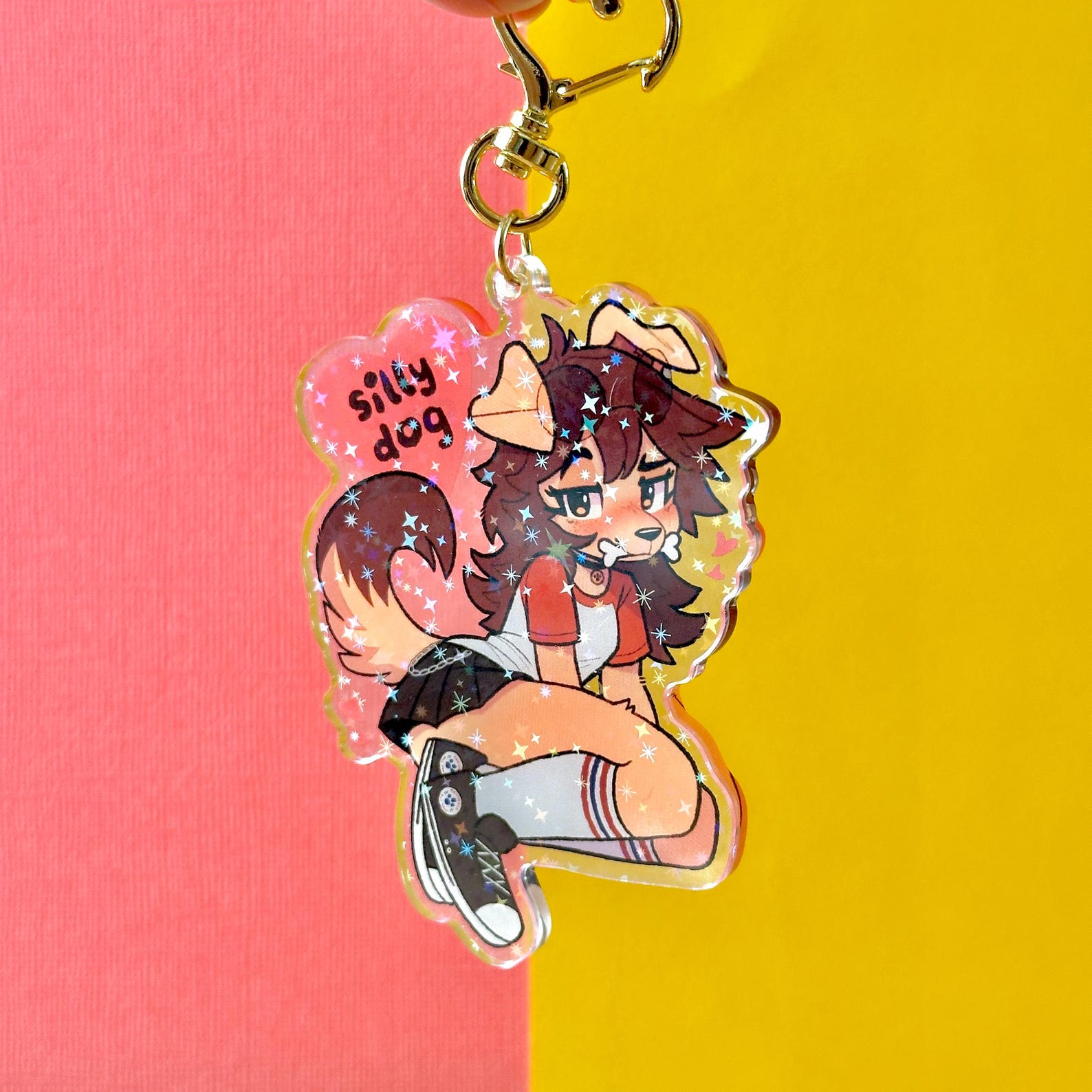 Buttercup Furry Silly Dog Acrylic Keychains (4 Inch) - Etsy