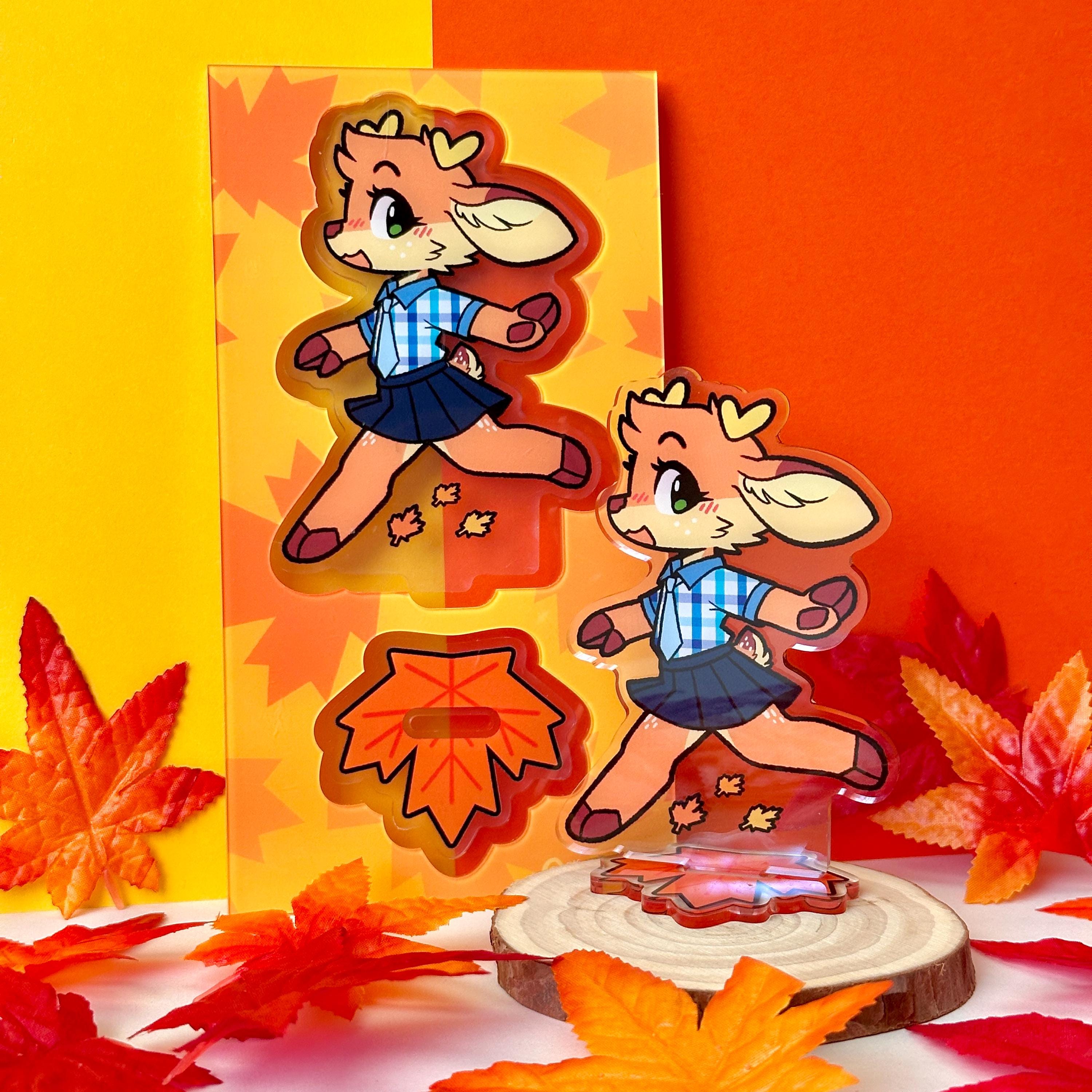 Maple Deer Furry Acrylic Standees (4in) - Etsy