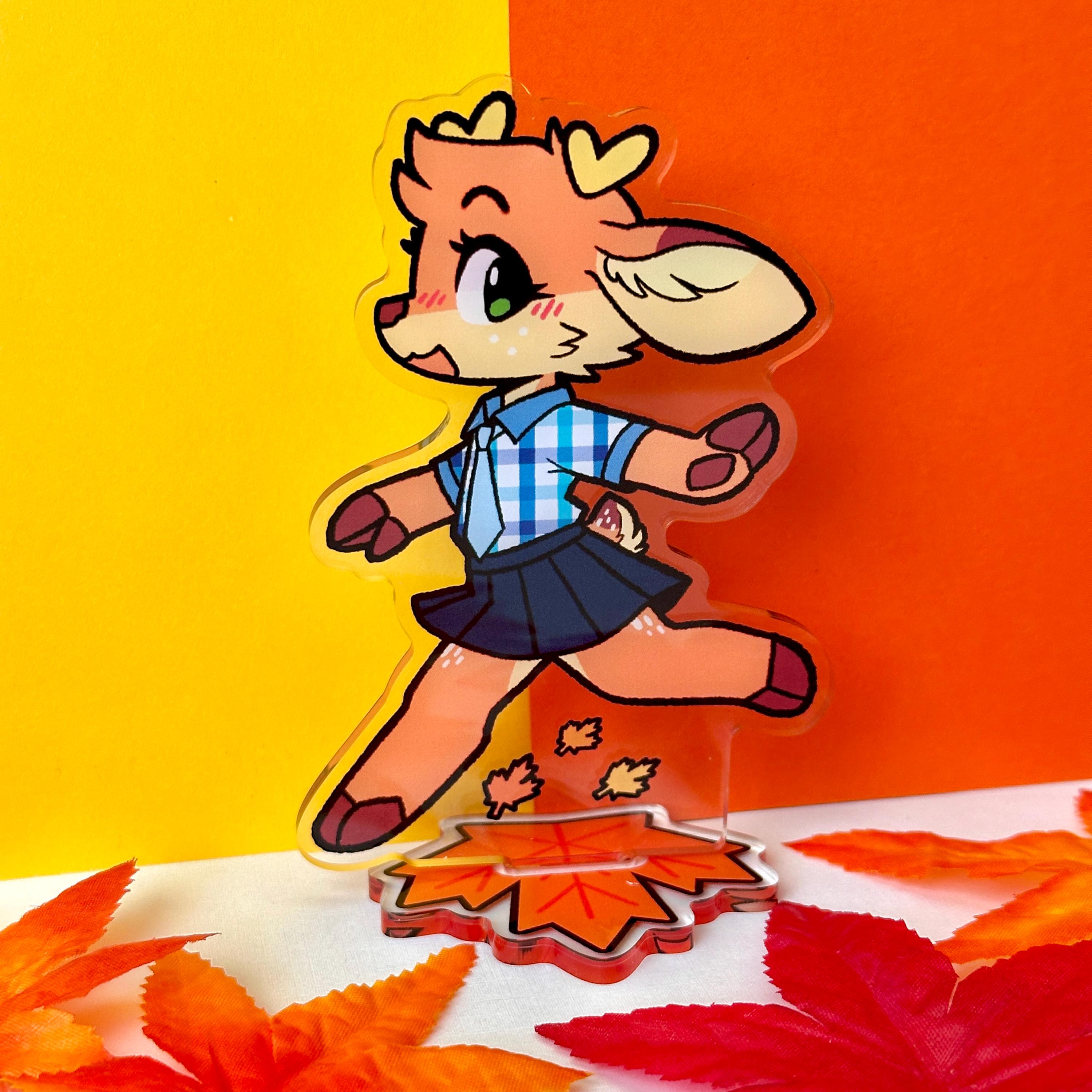 Maple Deer Furry Acrylic Standees (4in) - Etsy