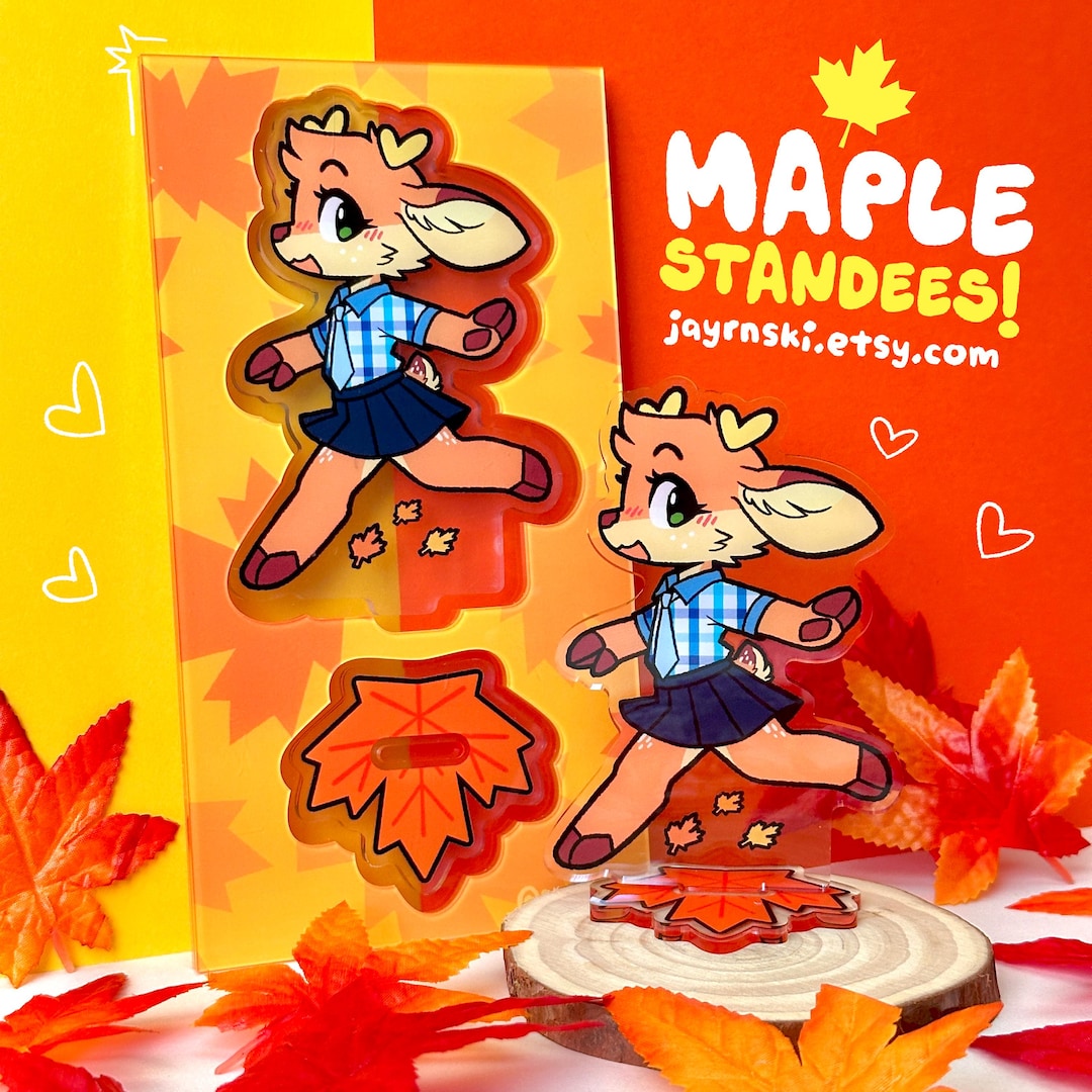 Maple Deer Furry Acrylic Standees (4in) - Etsy