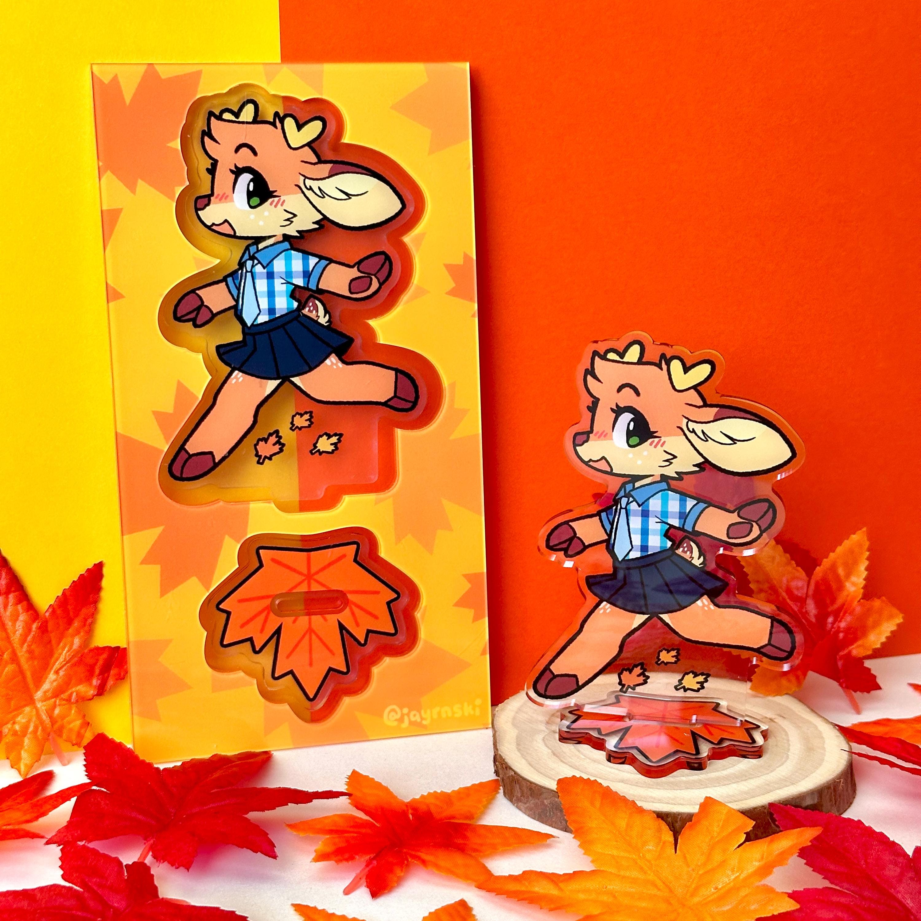 Maple Deer Furry Acrylic Standees (4in) - Etsy