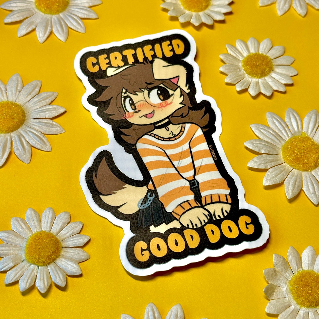 Certified Good Dog Furry Buttercup Stickers (4x3) - Etsy