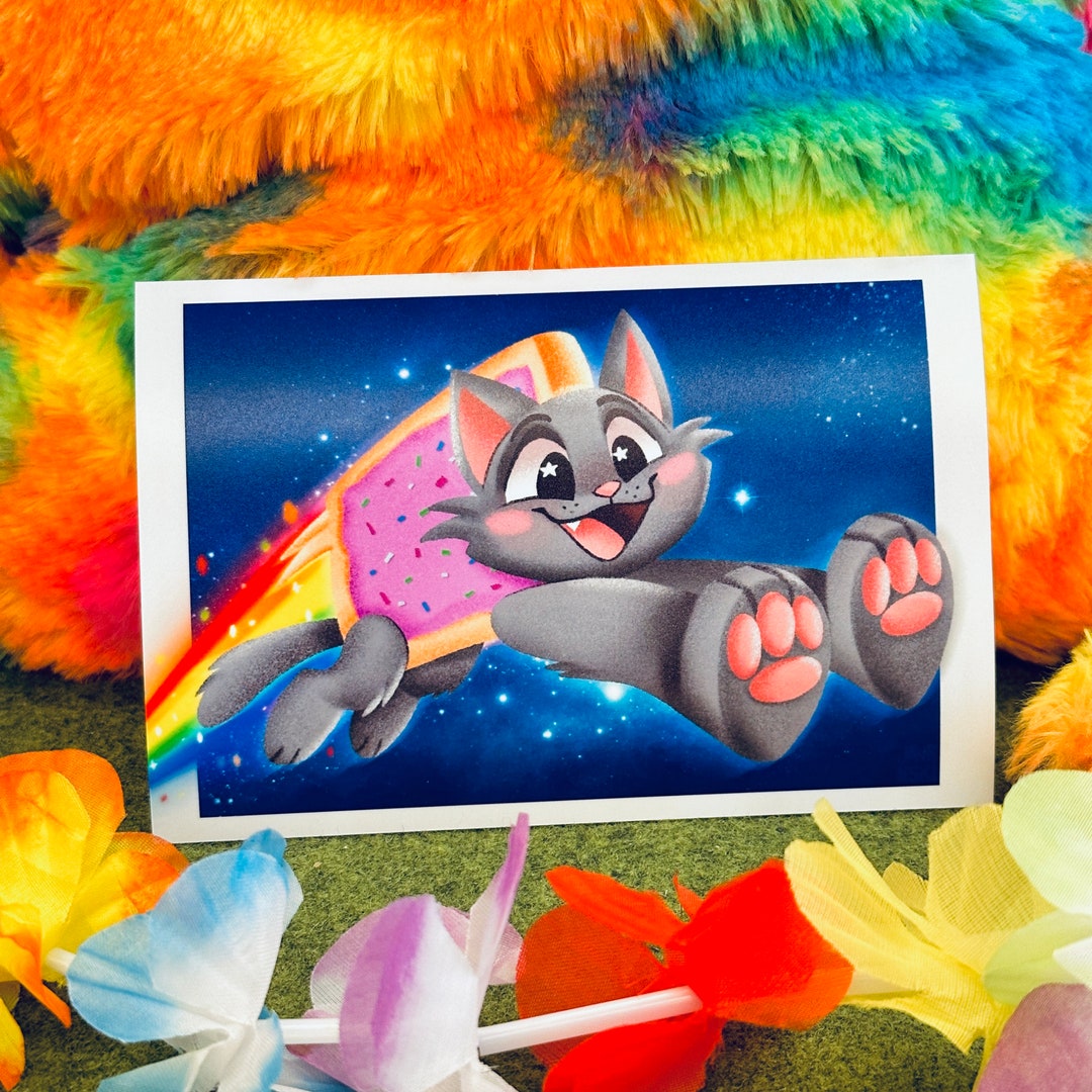 Nyan Cat Art Print 4x6 - Etsy